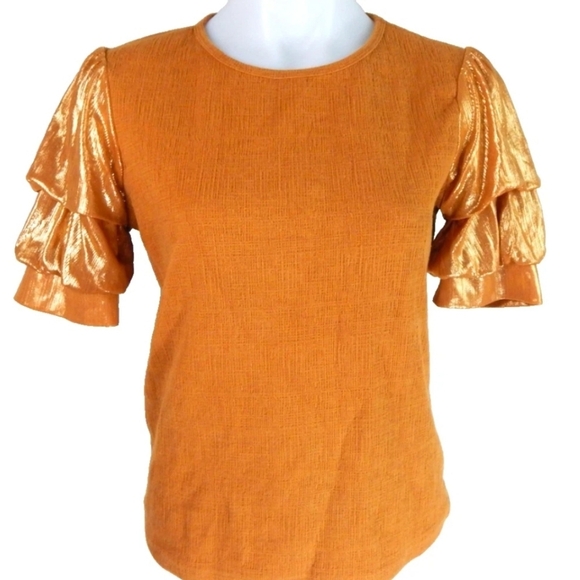 Current Air | Tops | Current Air Katrijn Puff Sleeve Top | Poshmark